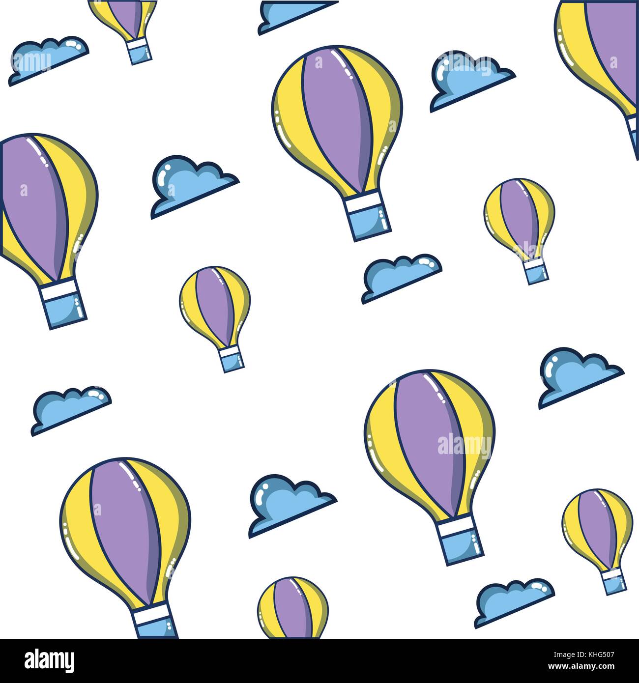 air balloon fly background design vector illustration Stock Vector ...