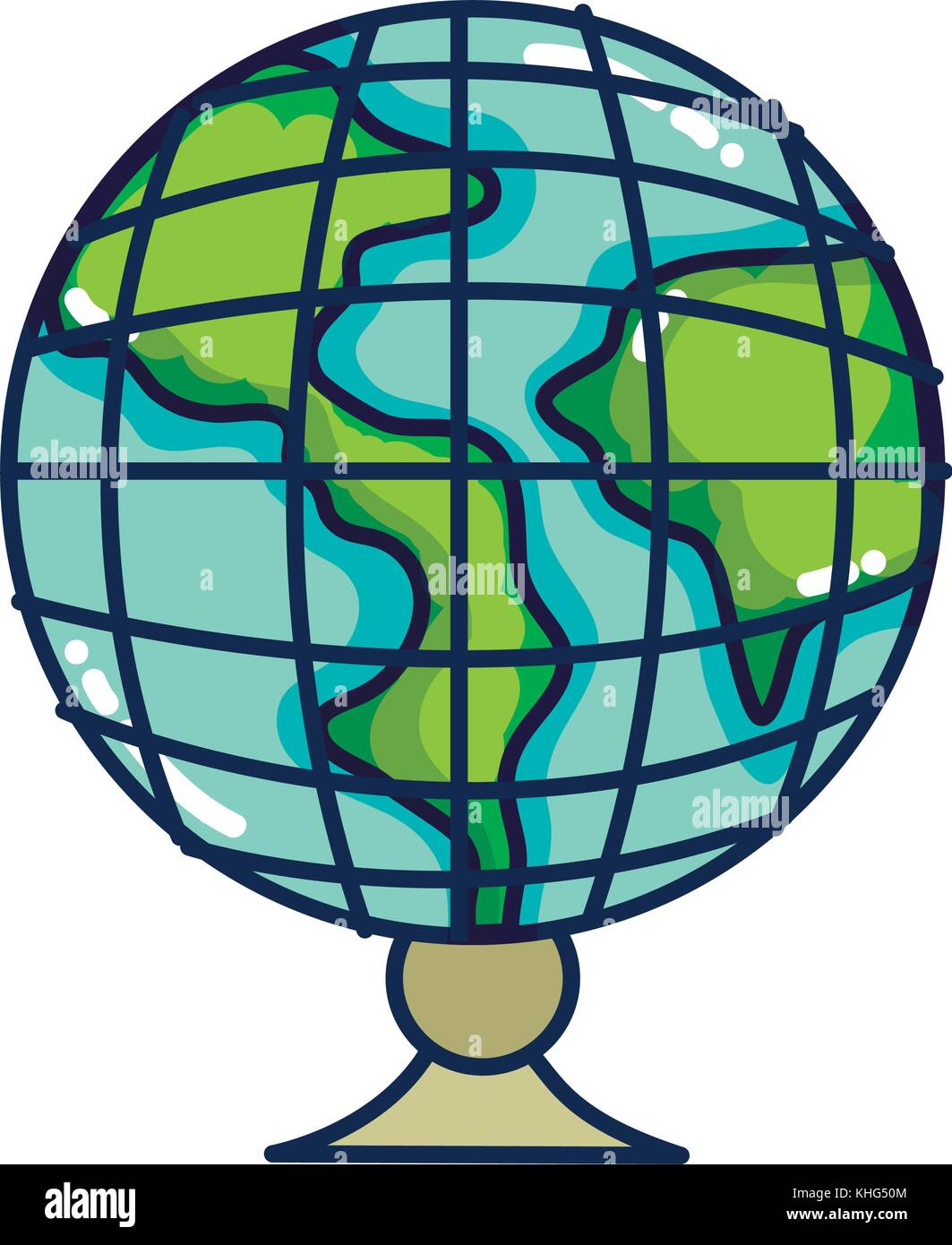 global earth planet desk design to study decoration vector illustration ...