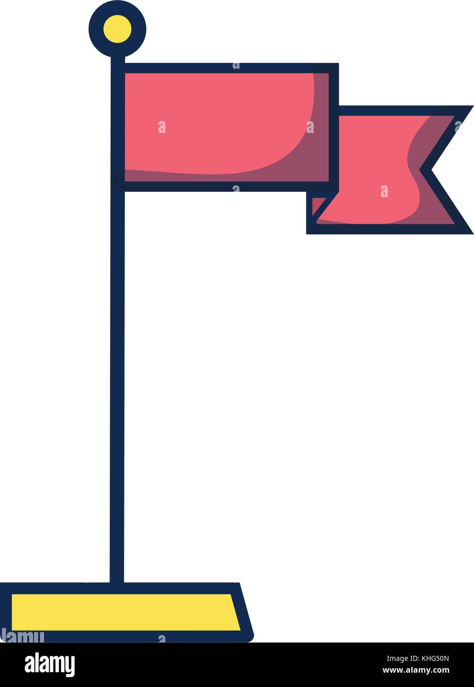 flag decoration celebration style design vector illustration Stock ...