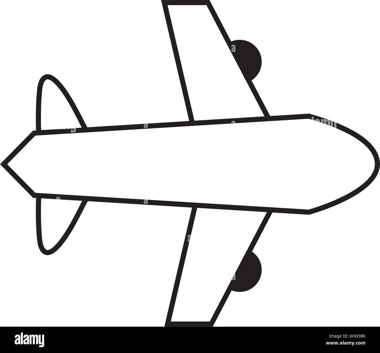 contour airplane flight transportation style to travel vector ...