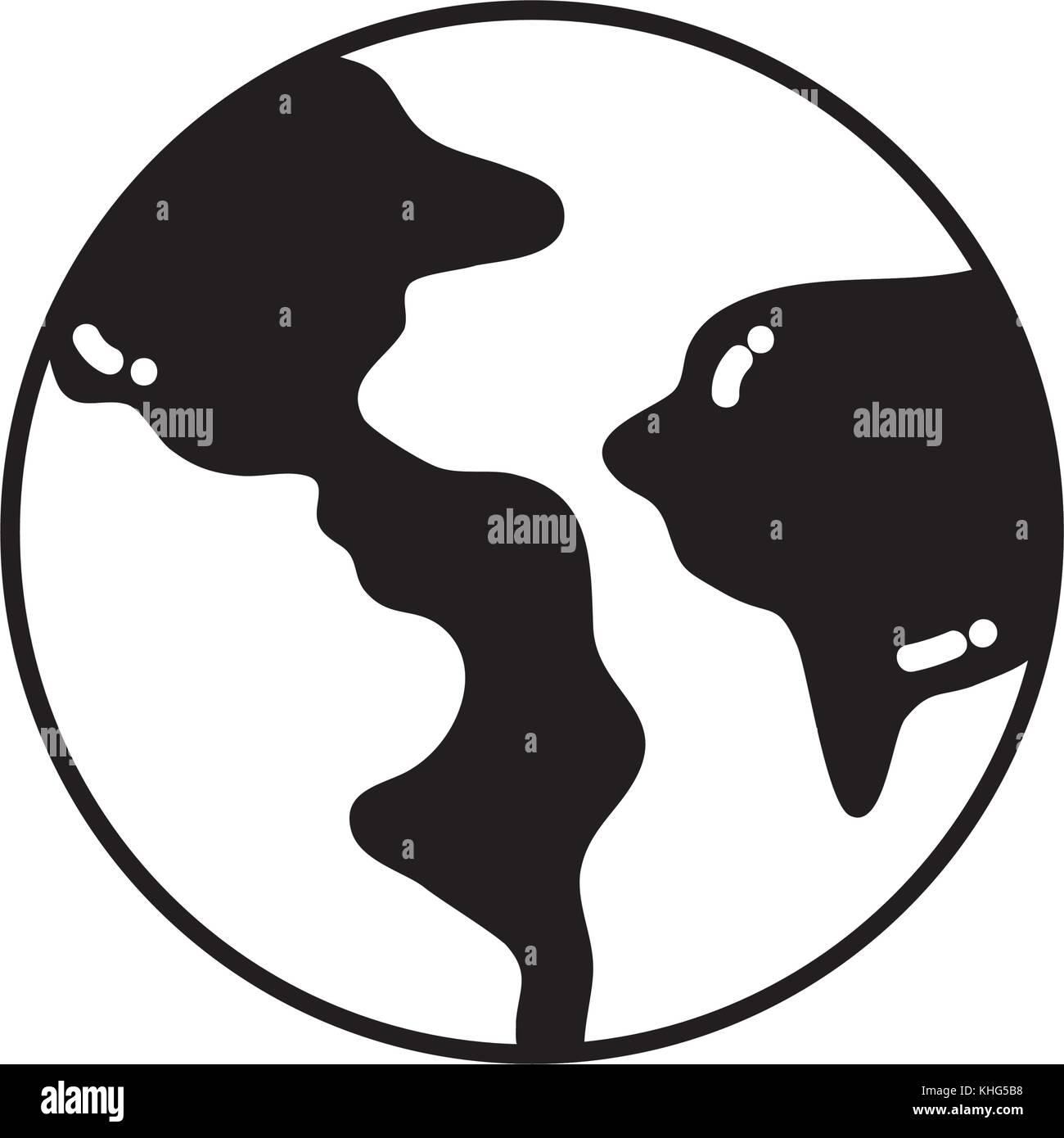 contour earth planet with continent geography and ocean vector ...