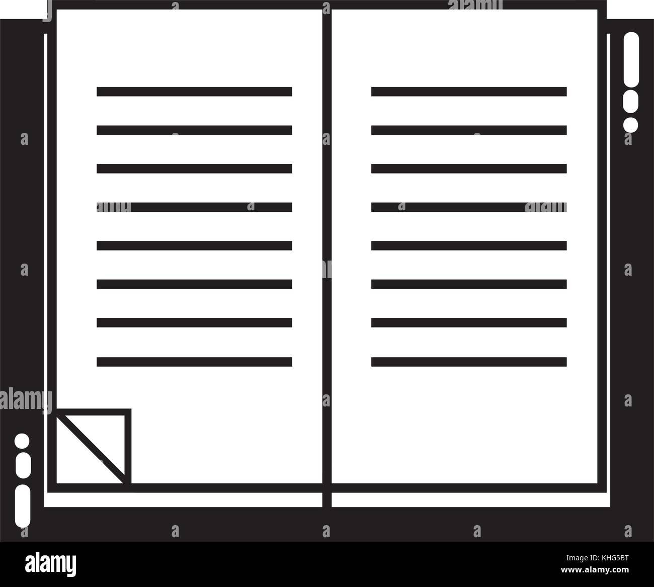 contour education book object to learn knowledge vector illustration ...