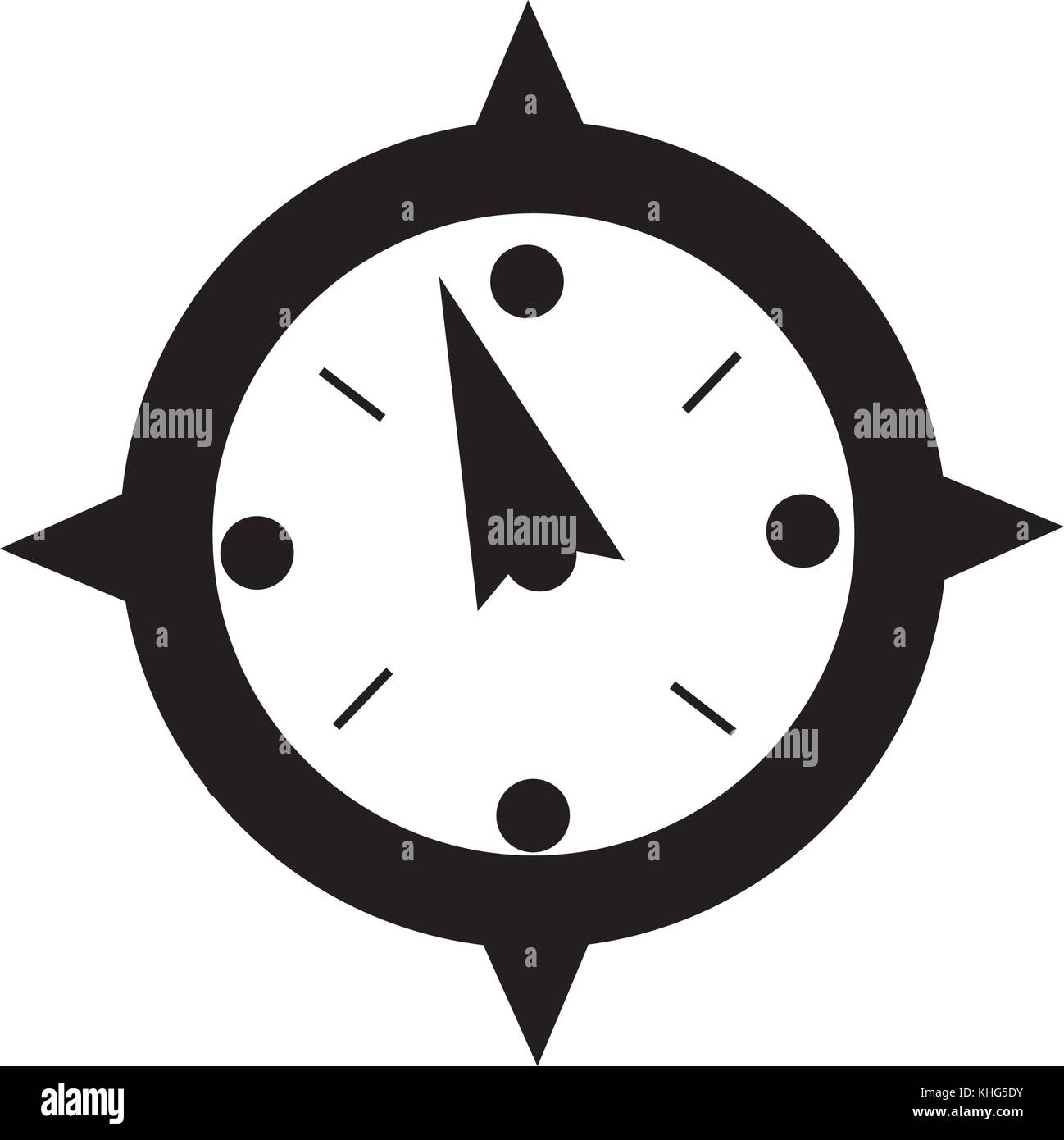 contour compass object to travel in map direction vector illustration ...