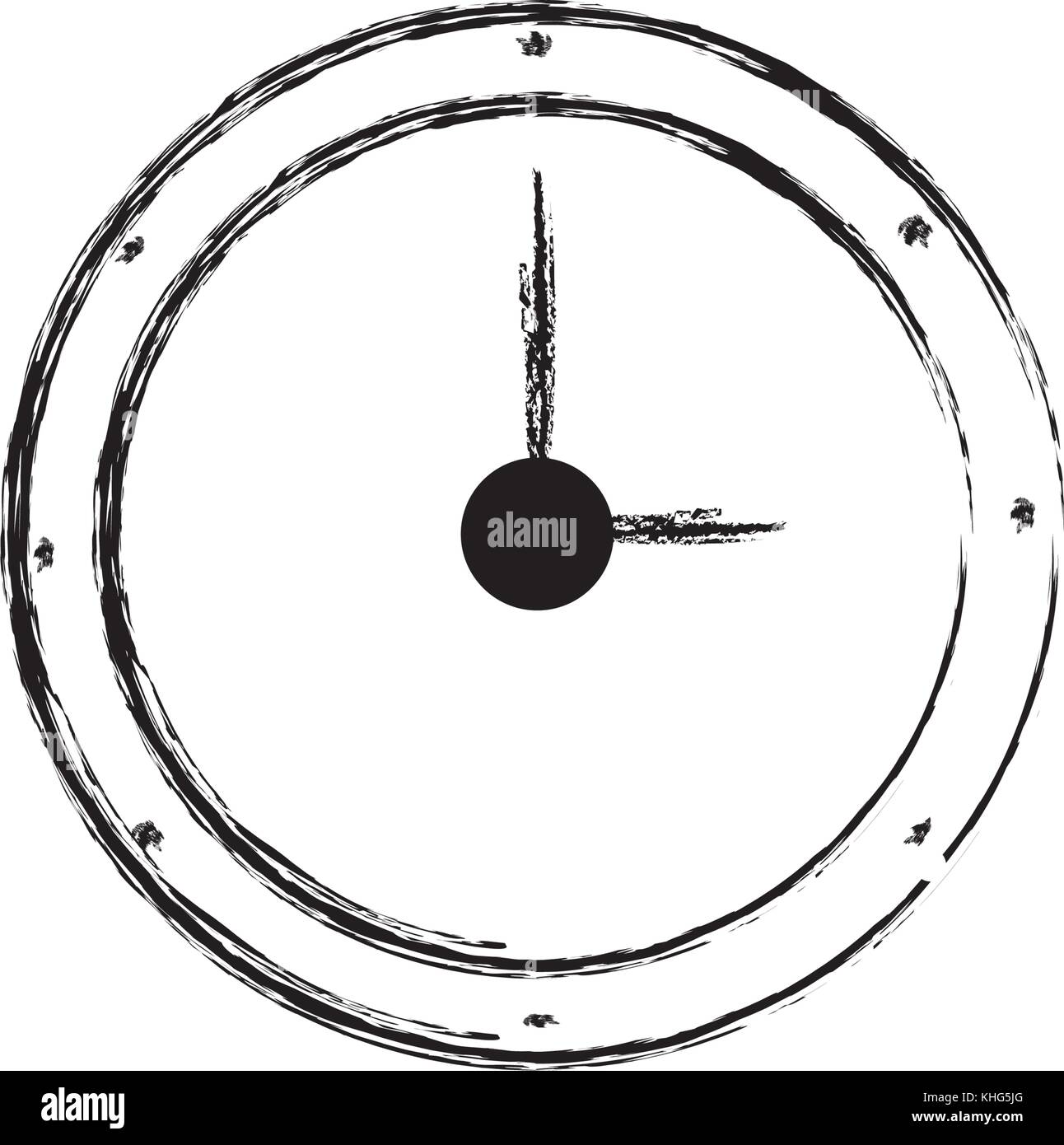 figure wall circle clock object design vector illustration Stock Vector ...