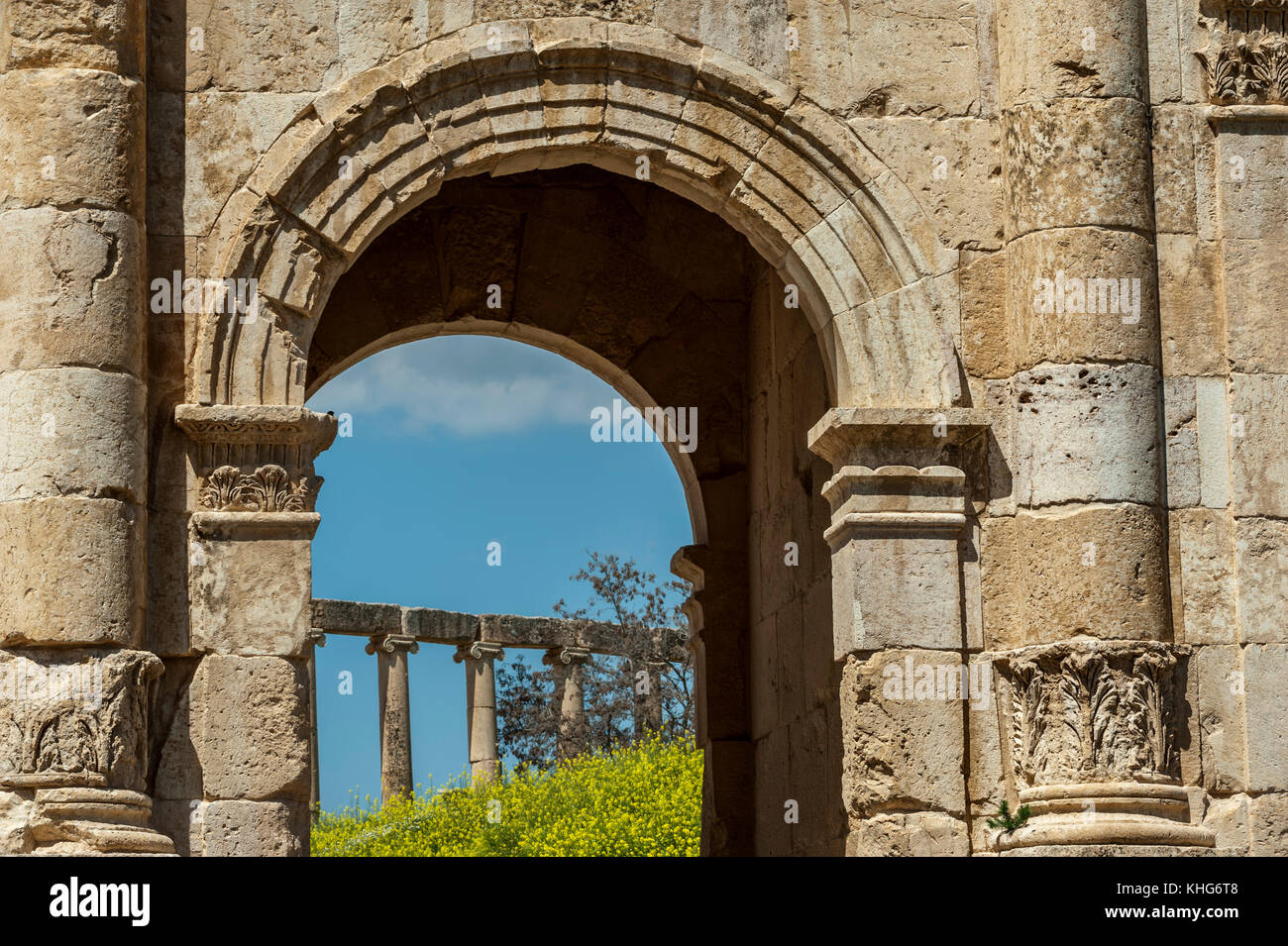 South Gate, ancient Roman city of Jerash, part of the Decapolis, Jerash ...