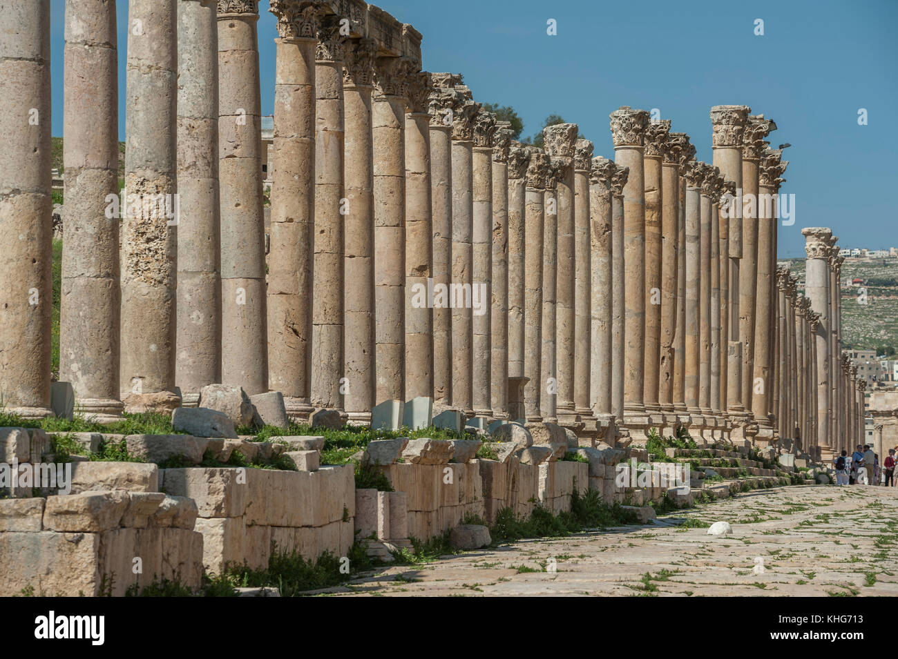 The Roman city of Gerasa, Jerash, Jordan, Middle East Stock Photo - Alamy