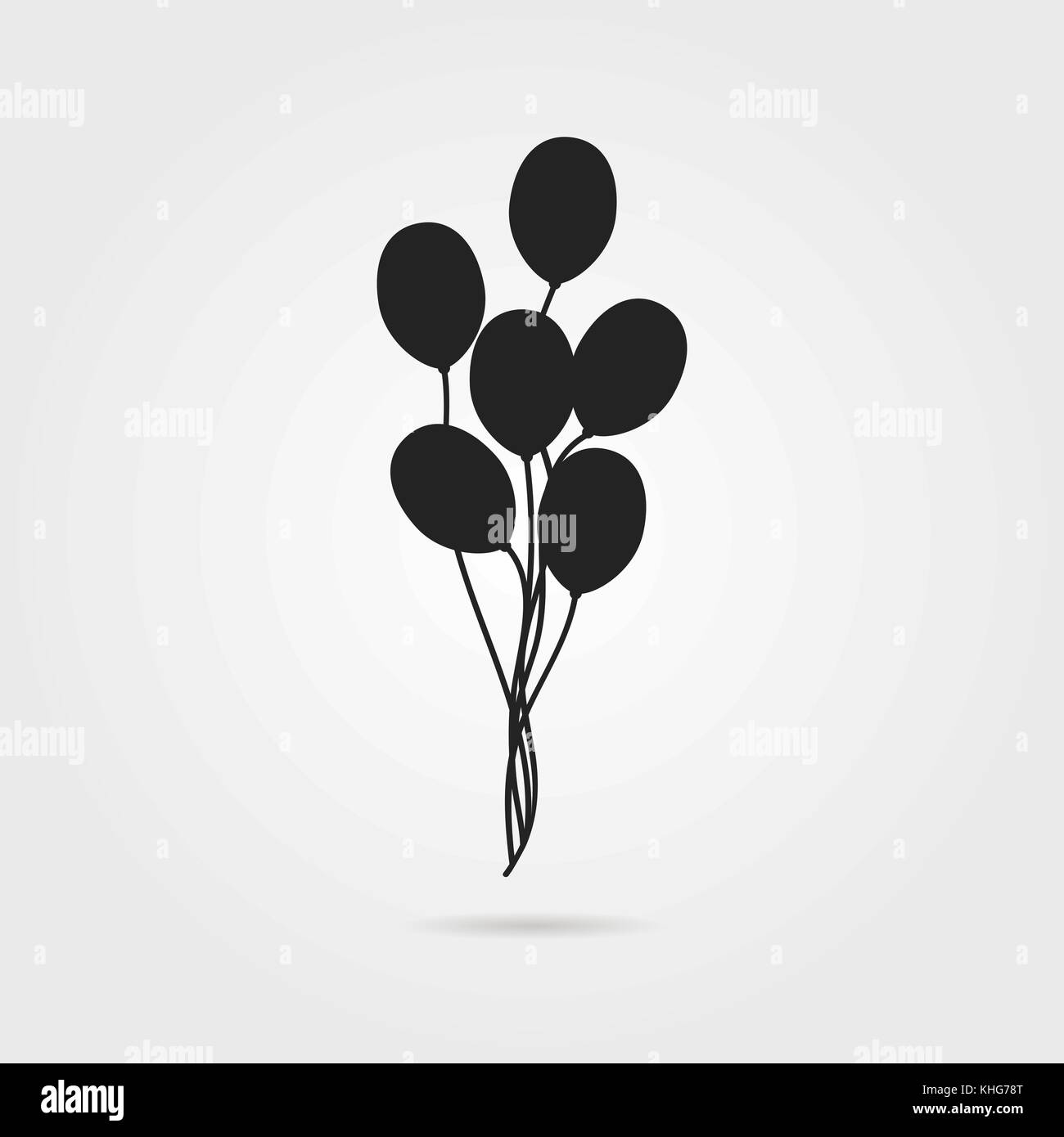 black air balloon icon with shadow Stock Vector Image & Art - Alamy