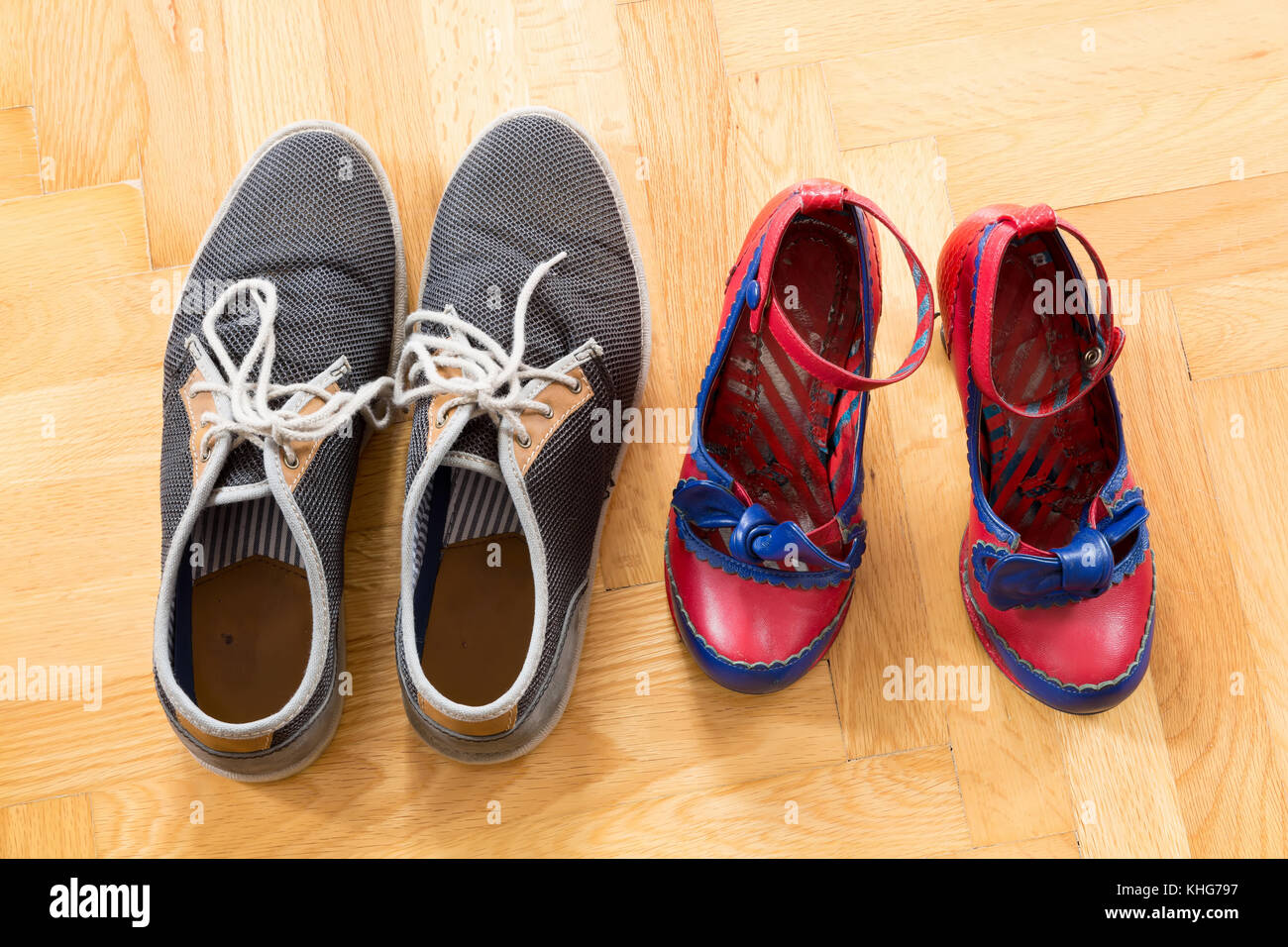 Two pairs legs walking hi-res stock photography and images - Alamy