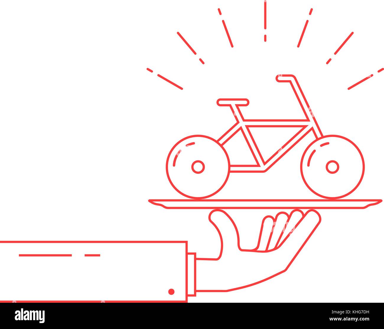 Rent bicycle icon outline Stock Vector Images - Alamy