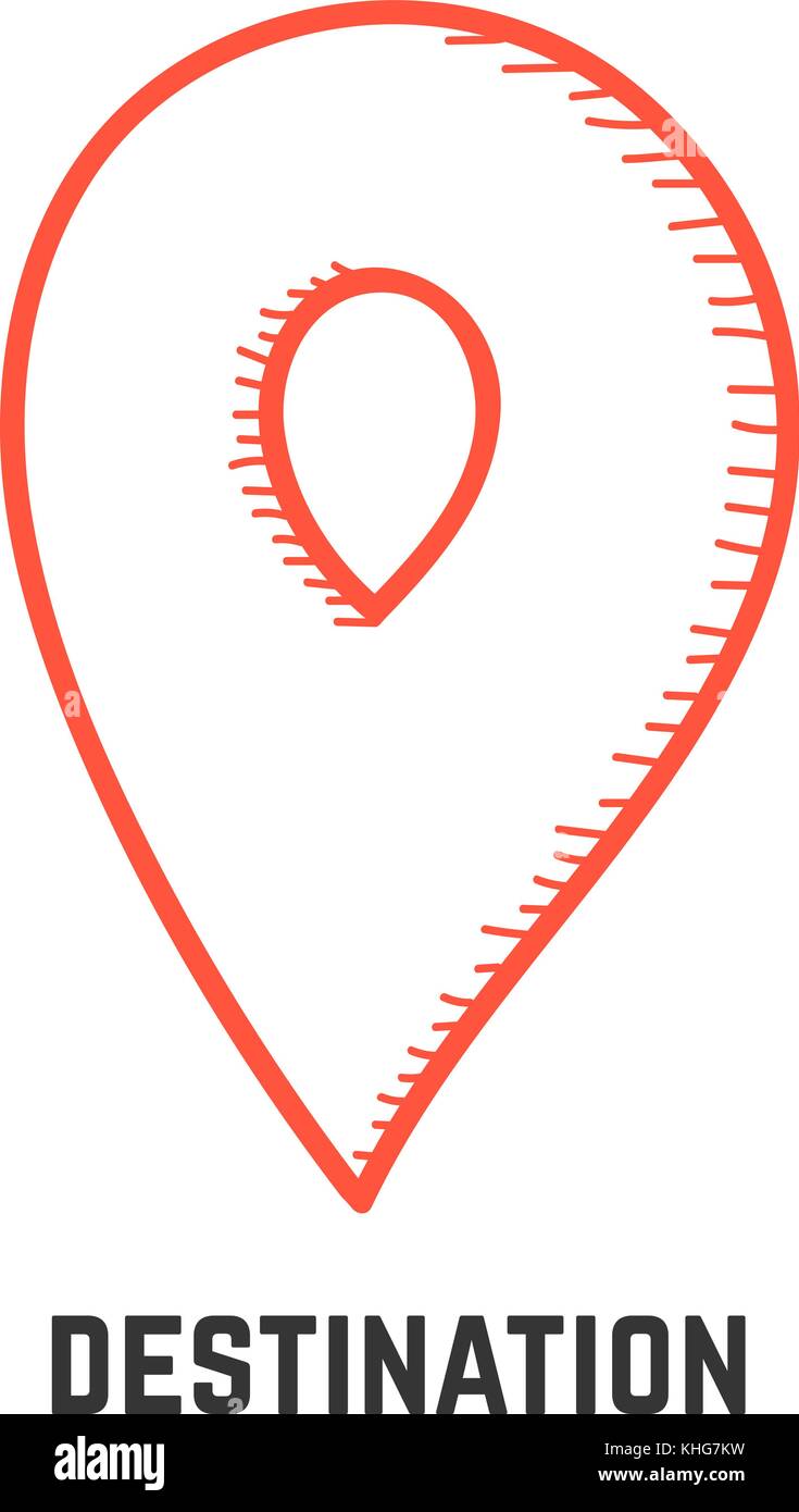 Doodle map pin hand Stock Vector Images - Alamy