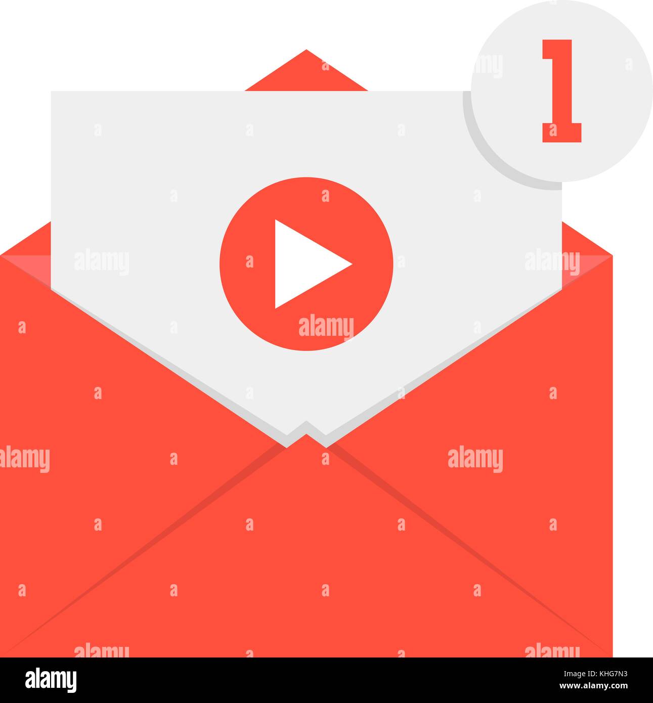 new video notification in red letter Stock Vector Image & Art - Alamy