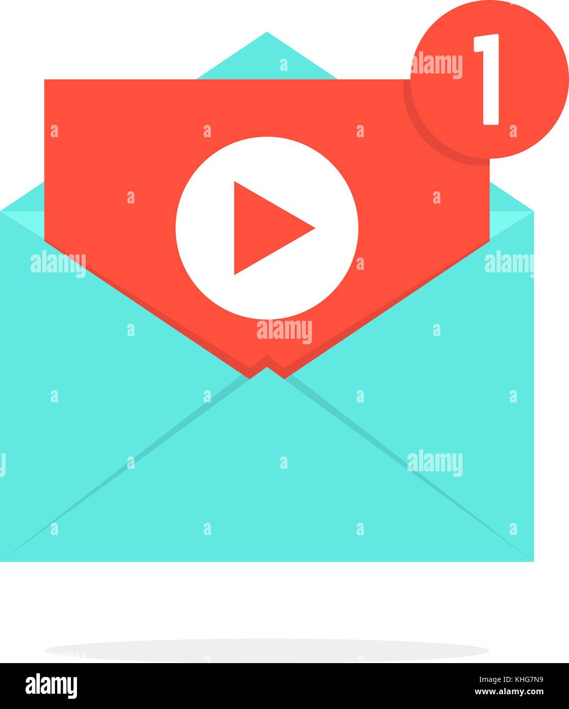 video notification button in letter Stock Vector Image & Art - Alamy