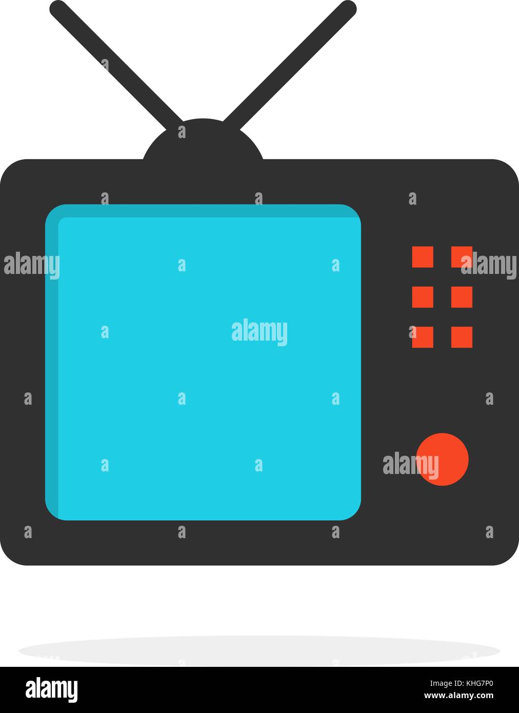tv icon with shadow Stock Vector Image & Art - Alamy