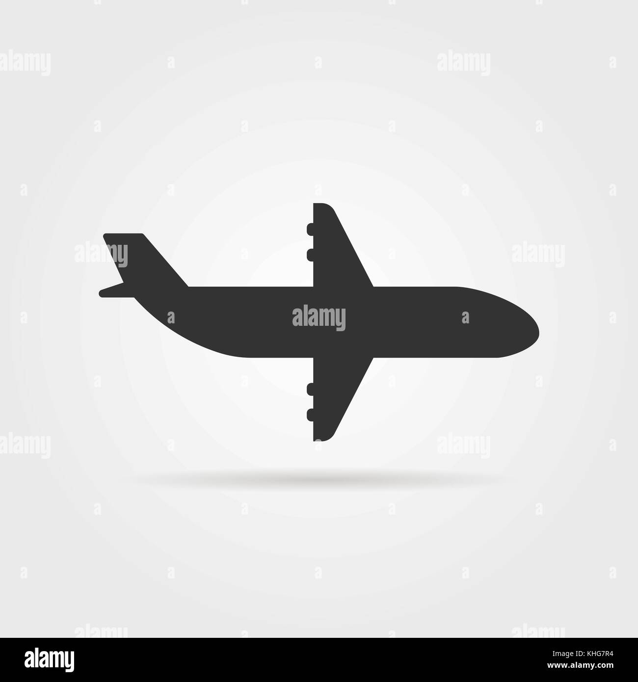 black airplane icon side view with shadow Stock Vector Image & Art - Alamy