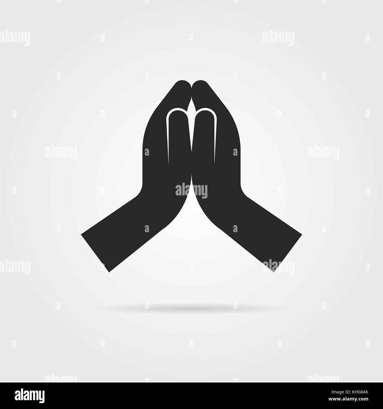Yoga prayer hands meditation Stock Vector Images - Alamy