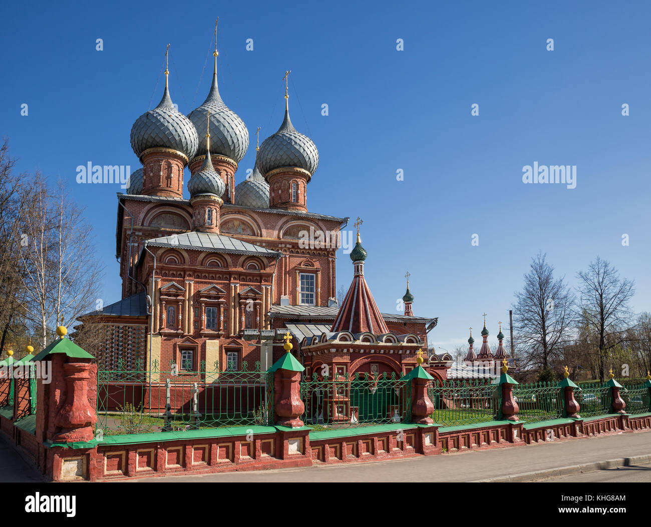 Ancient church at the bottom of Debre in sunny day. Kostroma, Russia ...