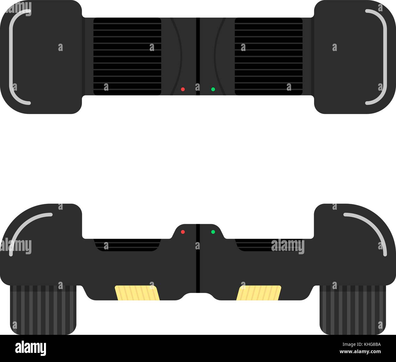 front and top view black hoverboard Stock Vector Image & Art - Alamy