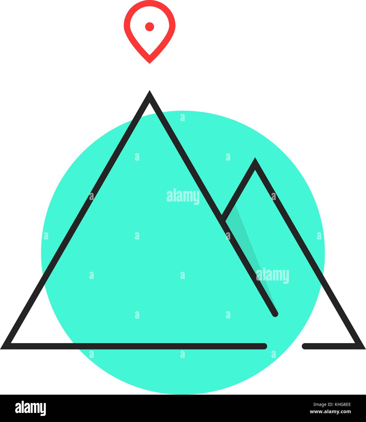 thin line leadership logo in green circle Stock Vector Image & Art - Alamy