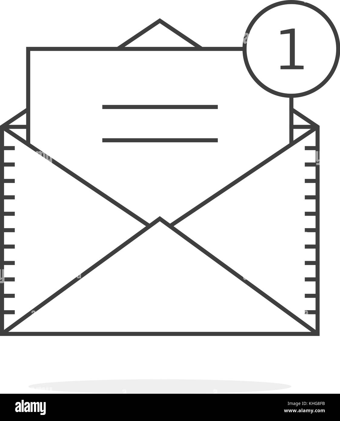 Notification mail Black and White Stock Photos & Images - Alamy