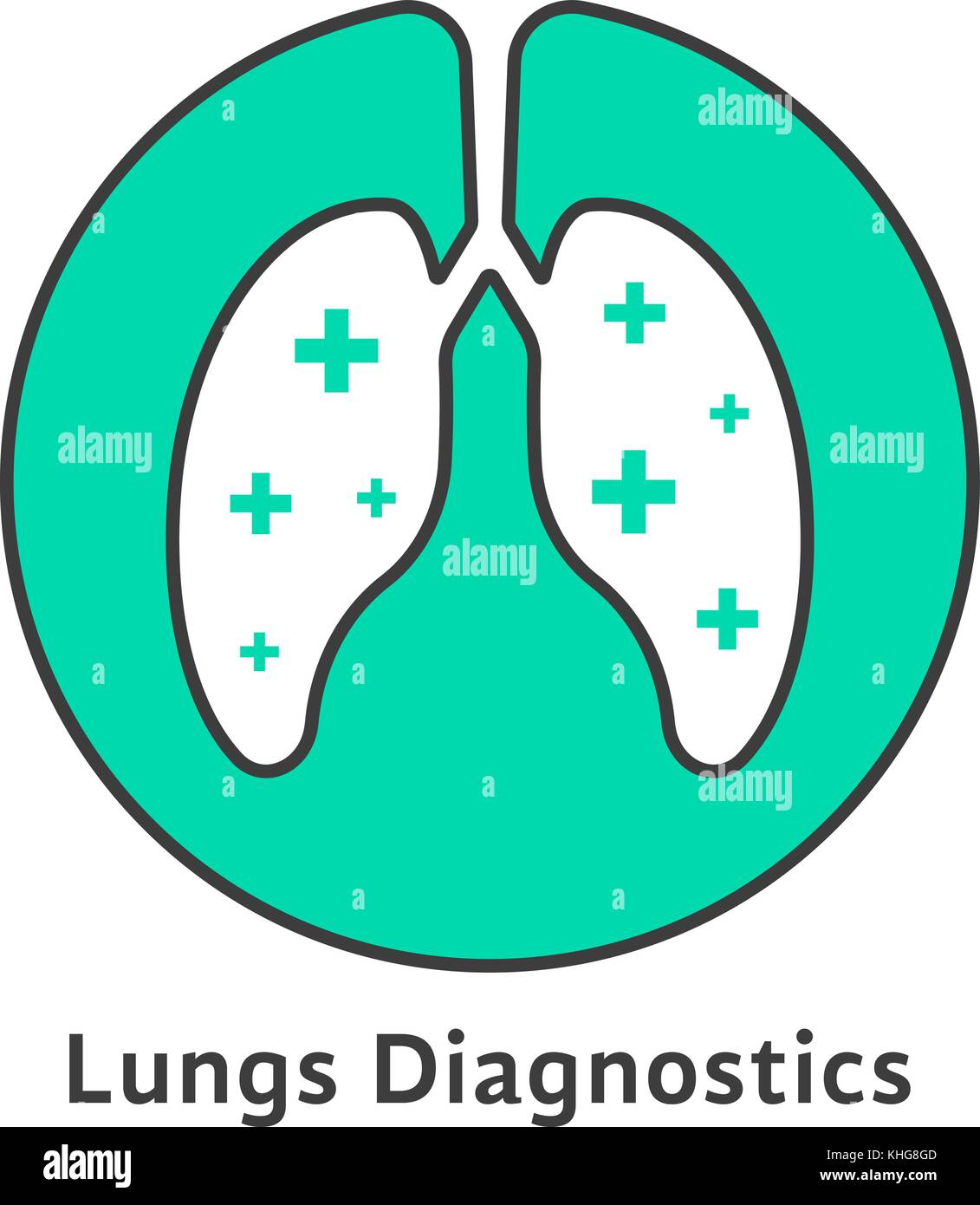 Patient lungs icon outline Stock Vector Images - Alamy