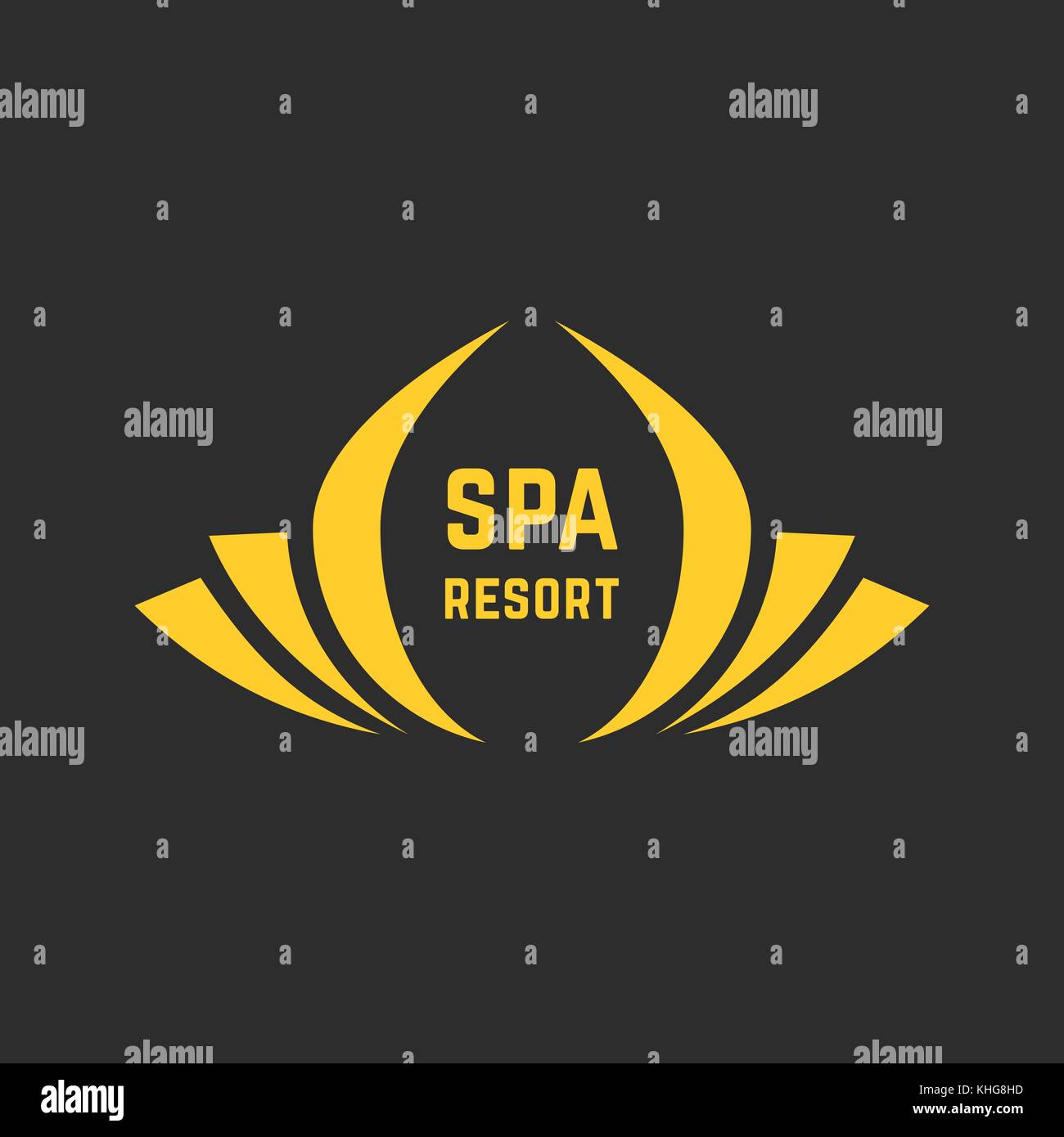 golden spa resort logo Stock Vector Image & Art - Alamy