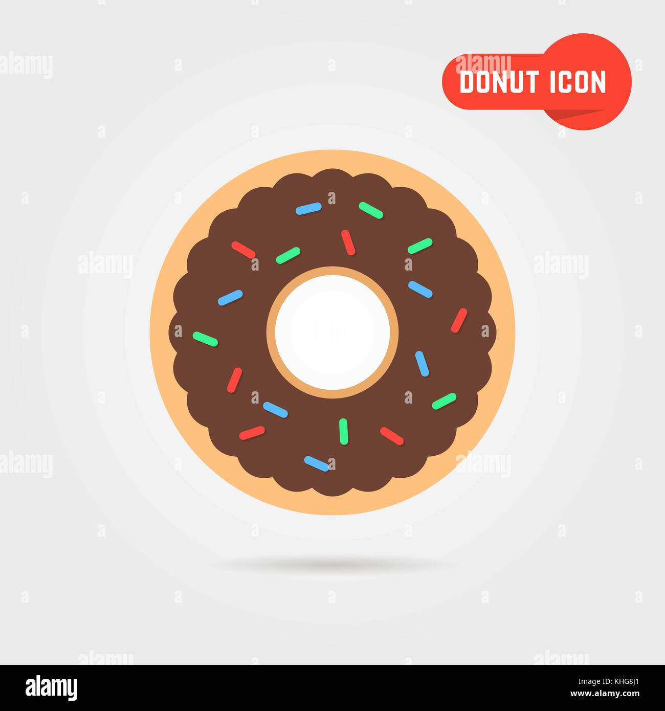 simple donut icon with shadow Stock Vector Image & Art - Alamy