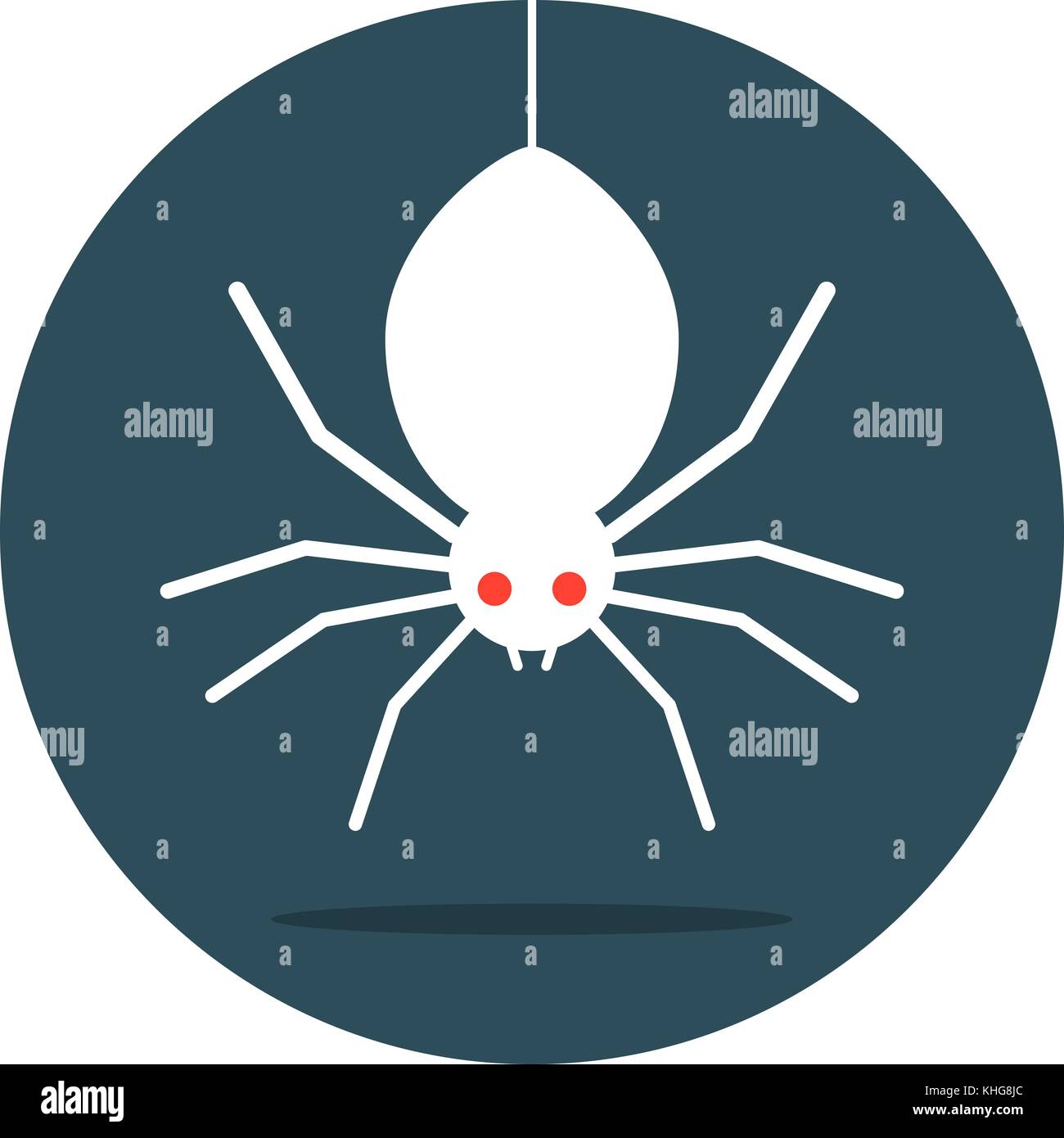 Spider in spiderweb hanging Stock Vector Images - Alamy