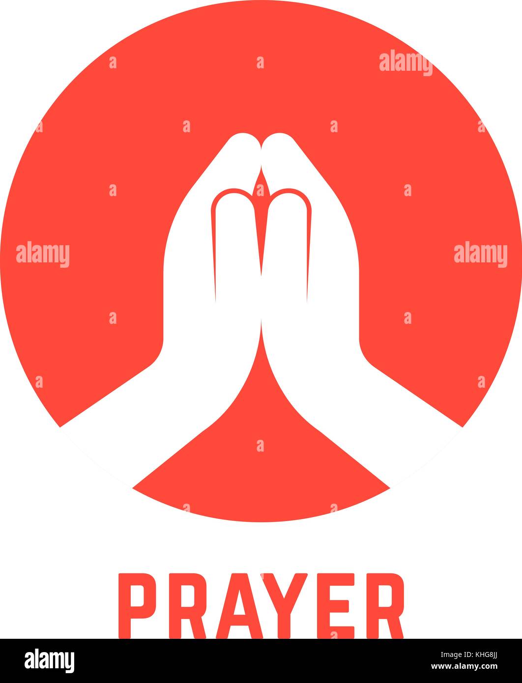 Two hand praying illustration Stock Vector Images - Alamy