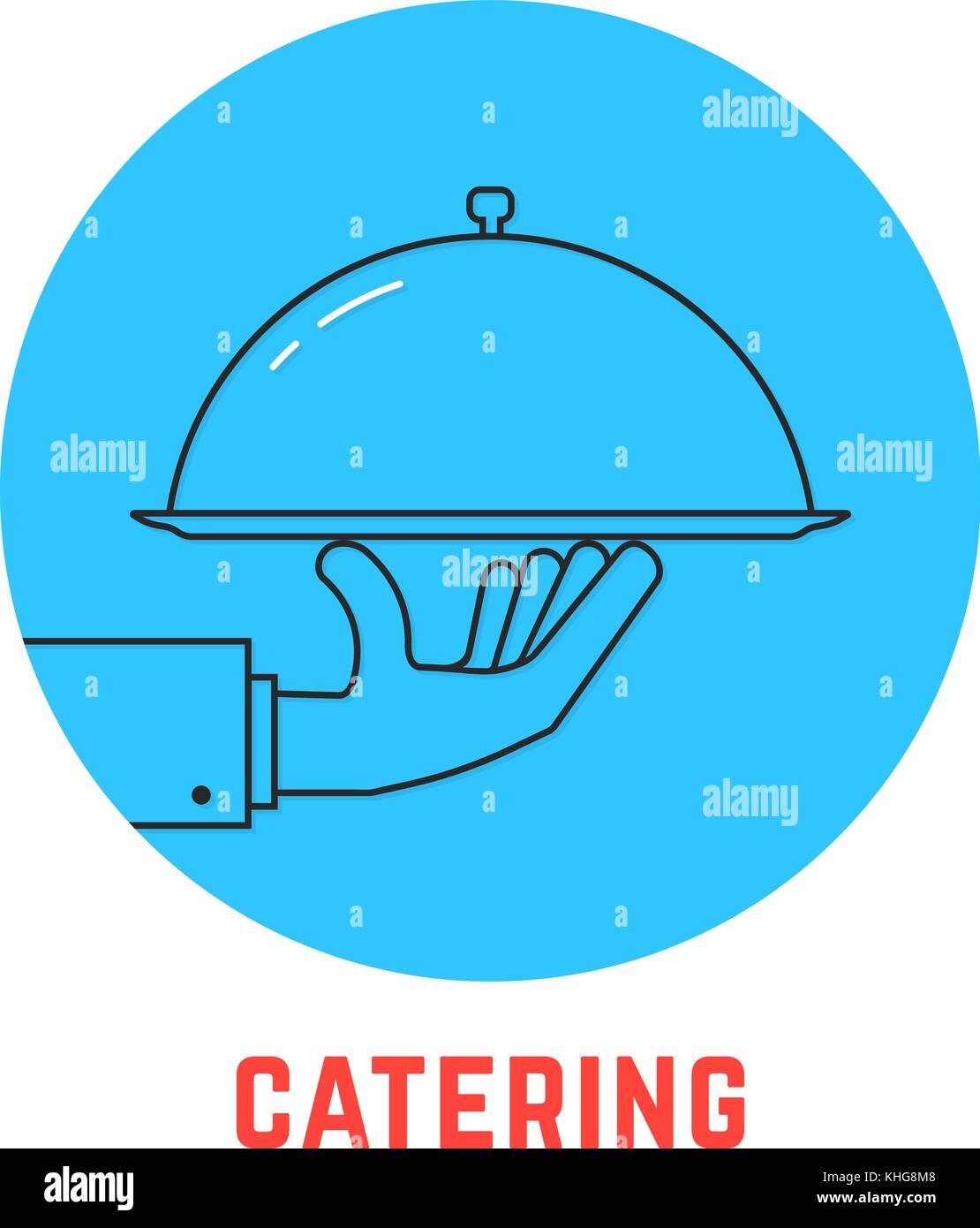 blue round catering logo Stock Vector Image & Art - Alamy