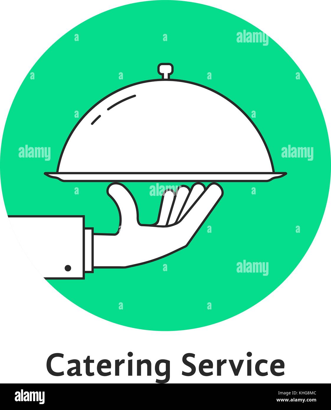 green linear round catering logo Stock Vector Image & Art - Alamy