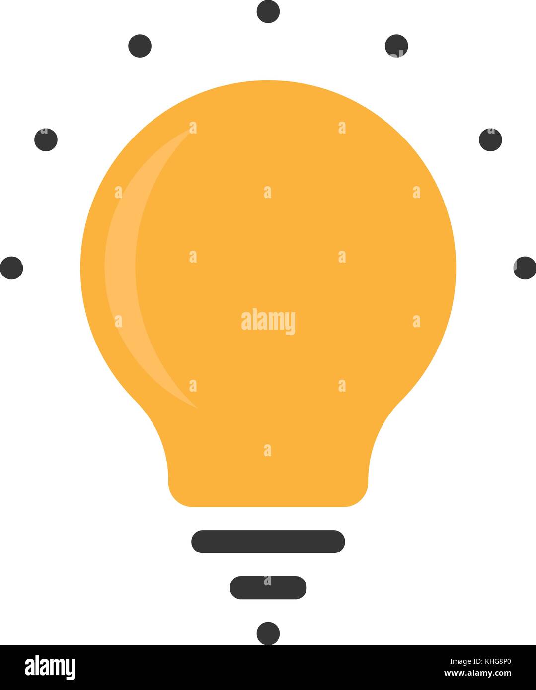 simple bulb icon with dots Stock Vector Image & Art - Alamy