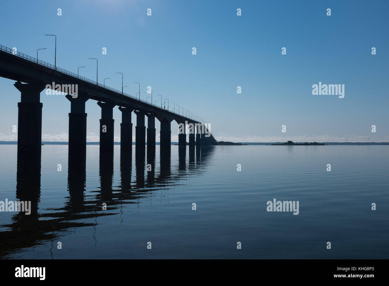 one of Europes longest bridges connecting the island Öland with the ...