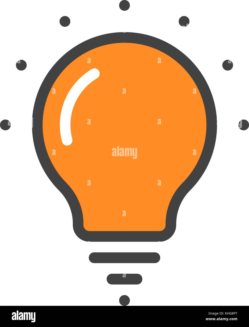 orange linear bulb icon Stock Vector Image & Art - Alamy
