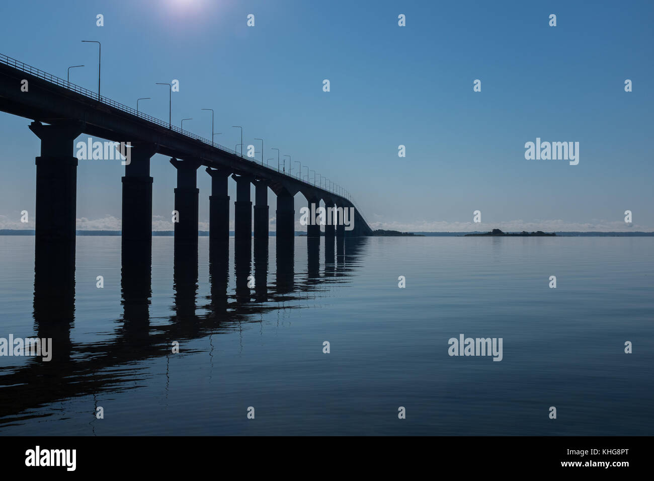 one of Europes longest bridges connecting the island Öland with the ...