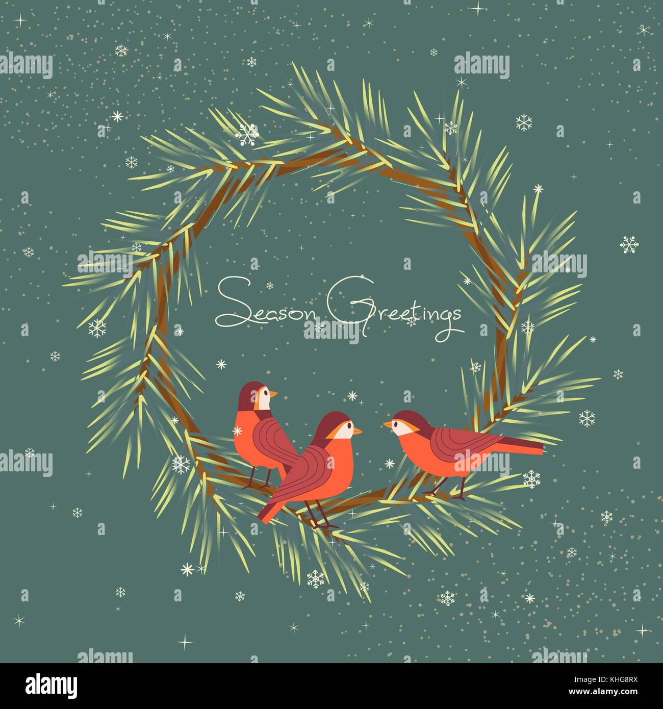 Season greeting frame Stock Vector Image & Art - Alamy