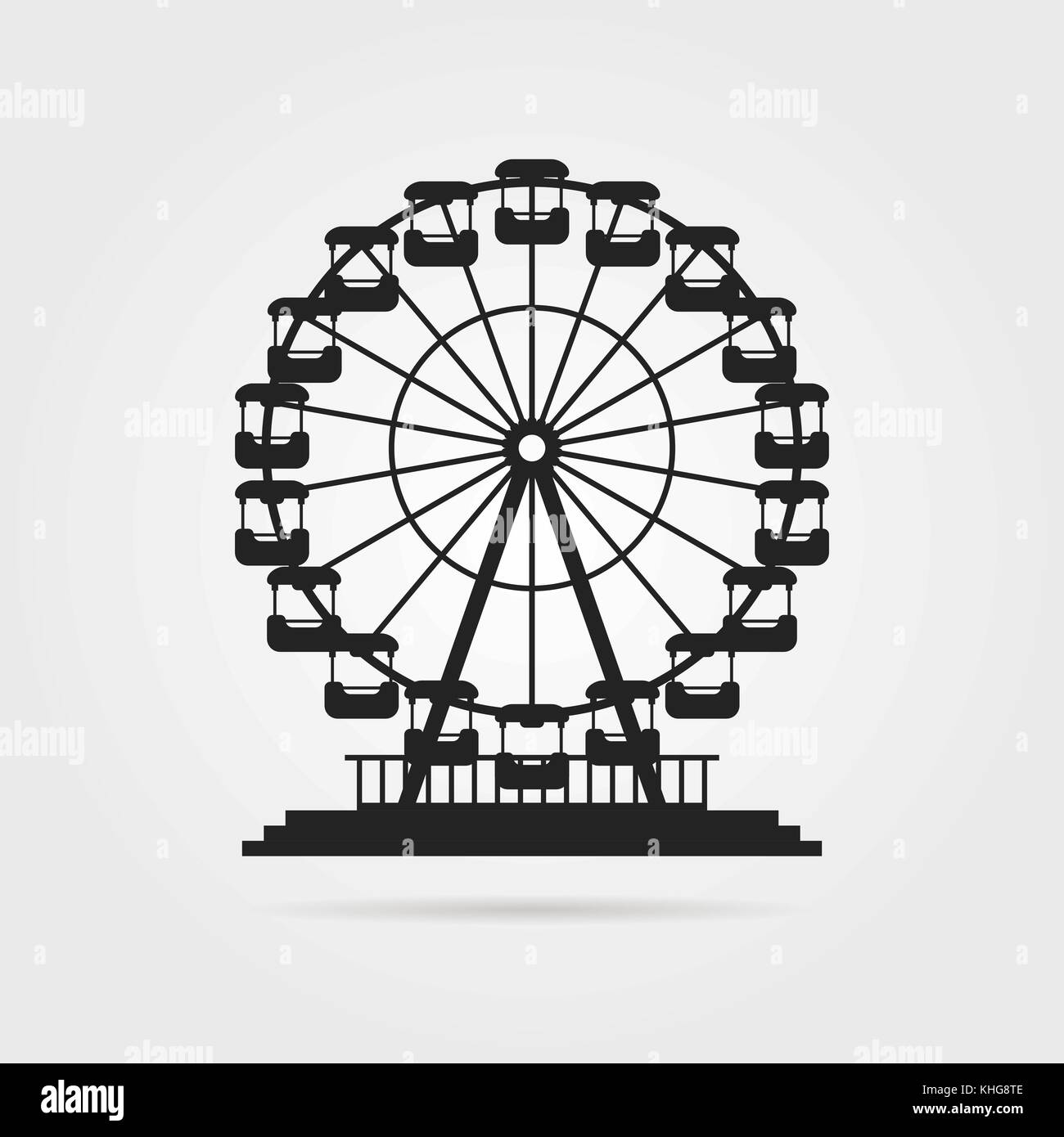 Ferris wheel and architecture Stock Vector Images - Alamy