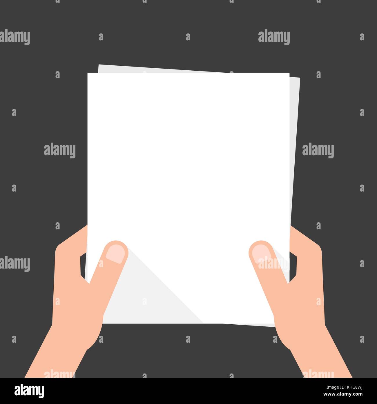 two hands holding white sheet Stock Vector Image & Art - Alamy