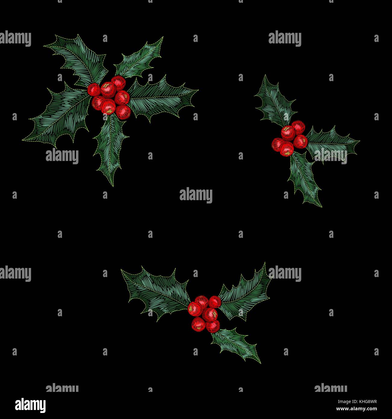 Holly leaf Stock Vector Images - Alamy