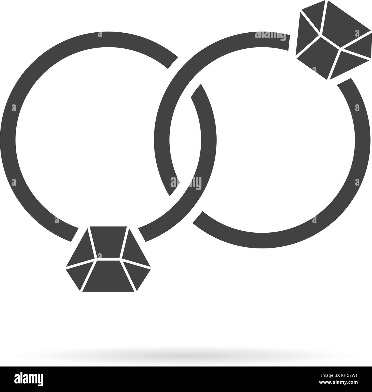 black intertwined rings with shadow Stock Vector Image & Art - Alamy