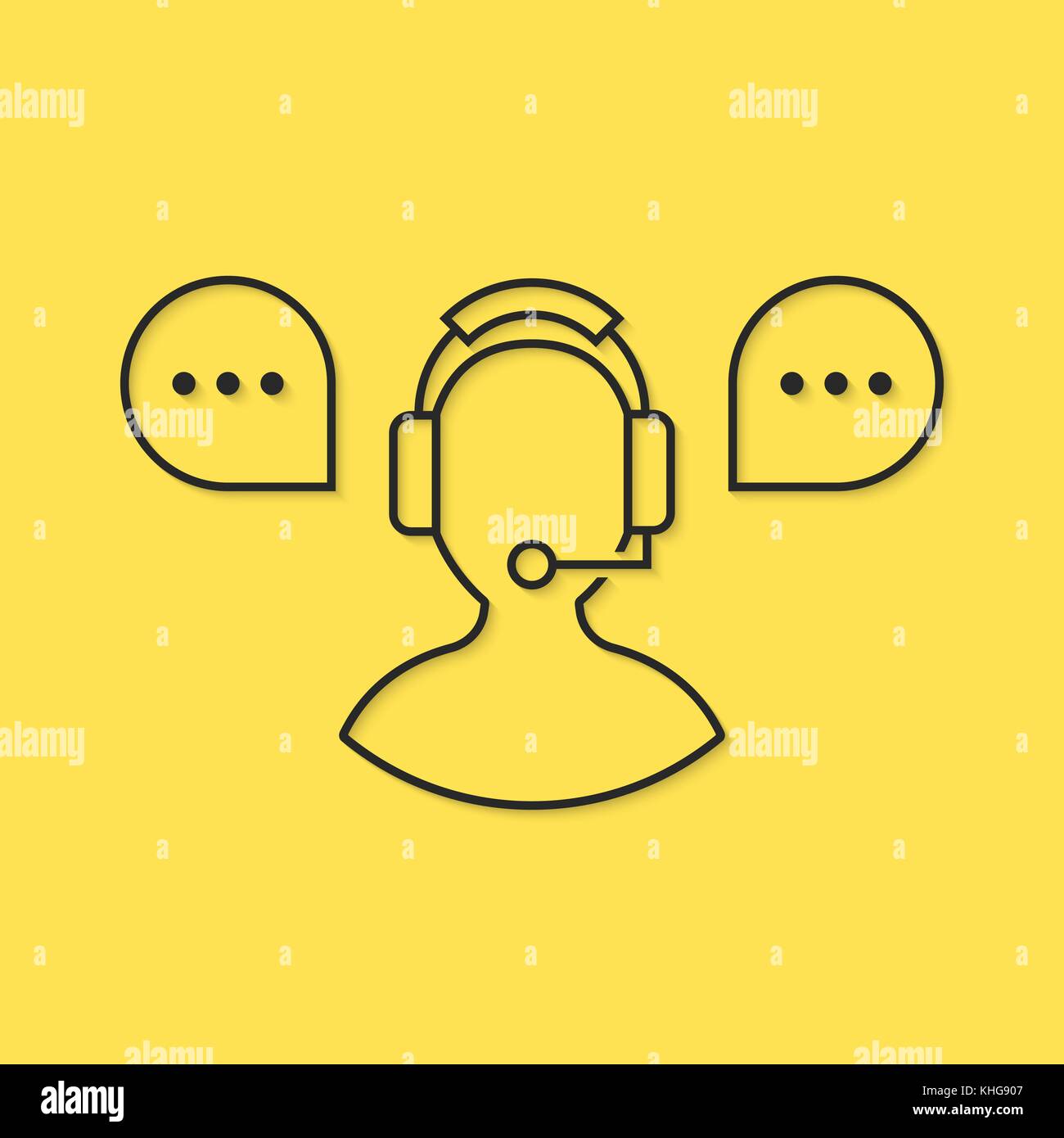 assistant icon from black thin line Stock Vector Image & Art - Alamy