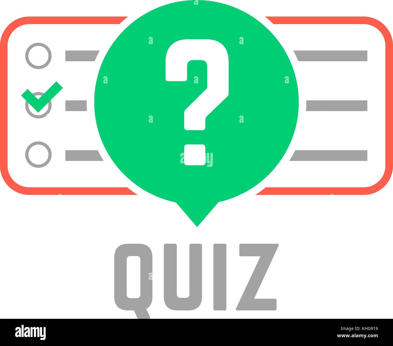 quiz logo with exam test Stock Vector Image & Art - Alamy