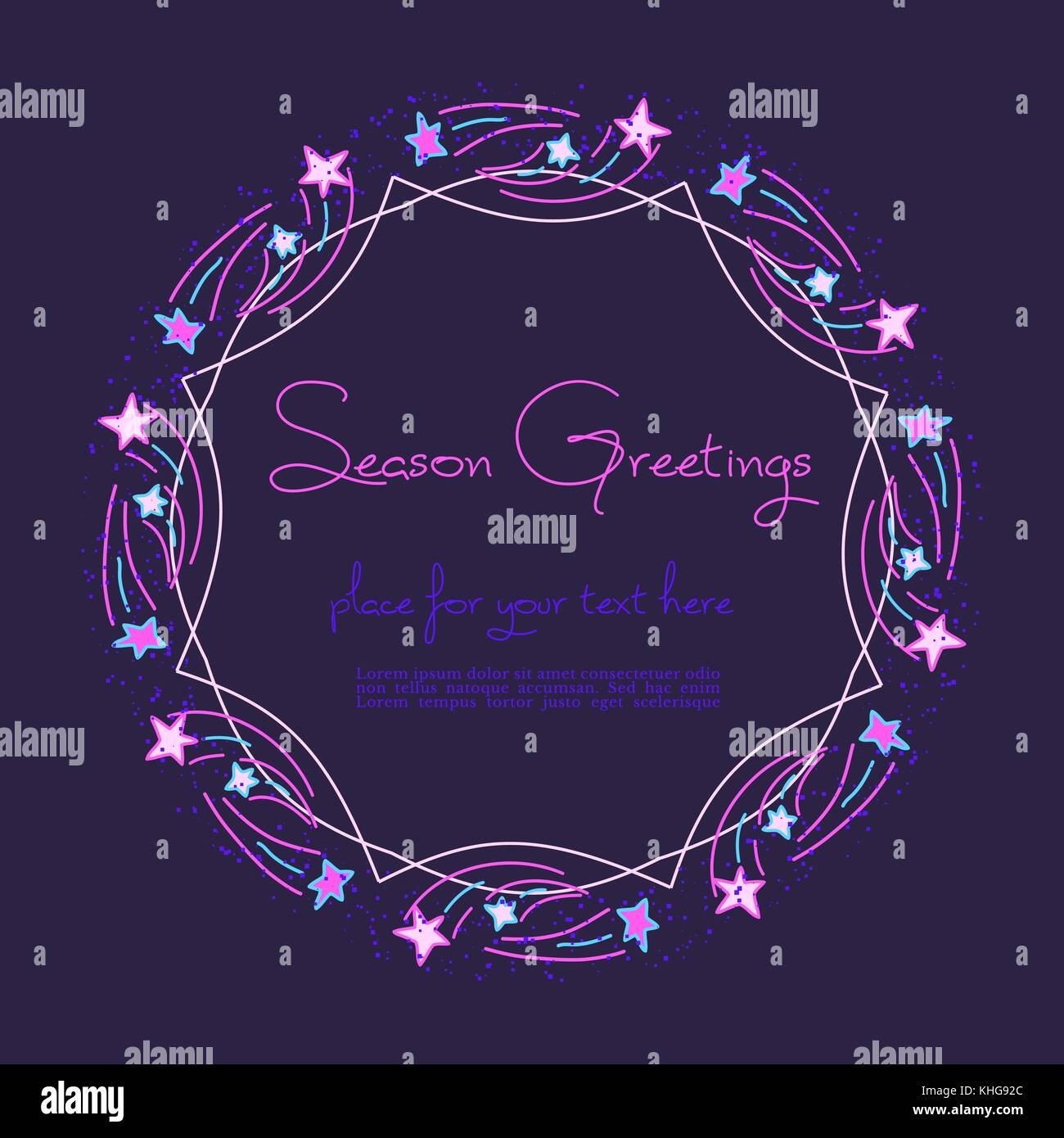 Season greeting frame Stock Vector Image & Art - Alamy