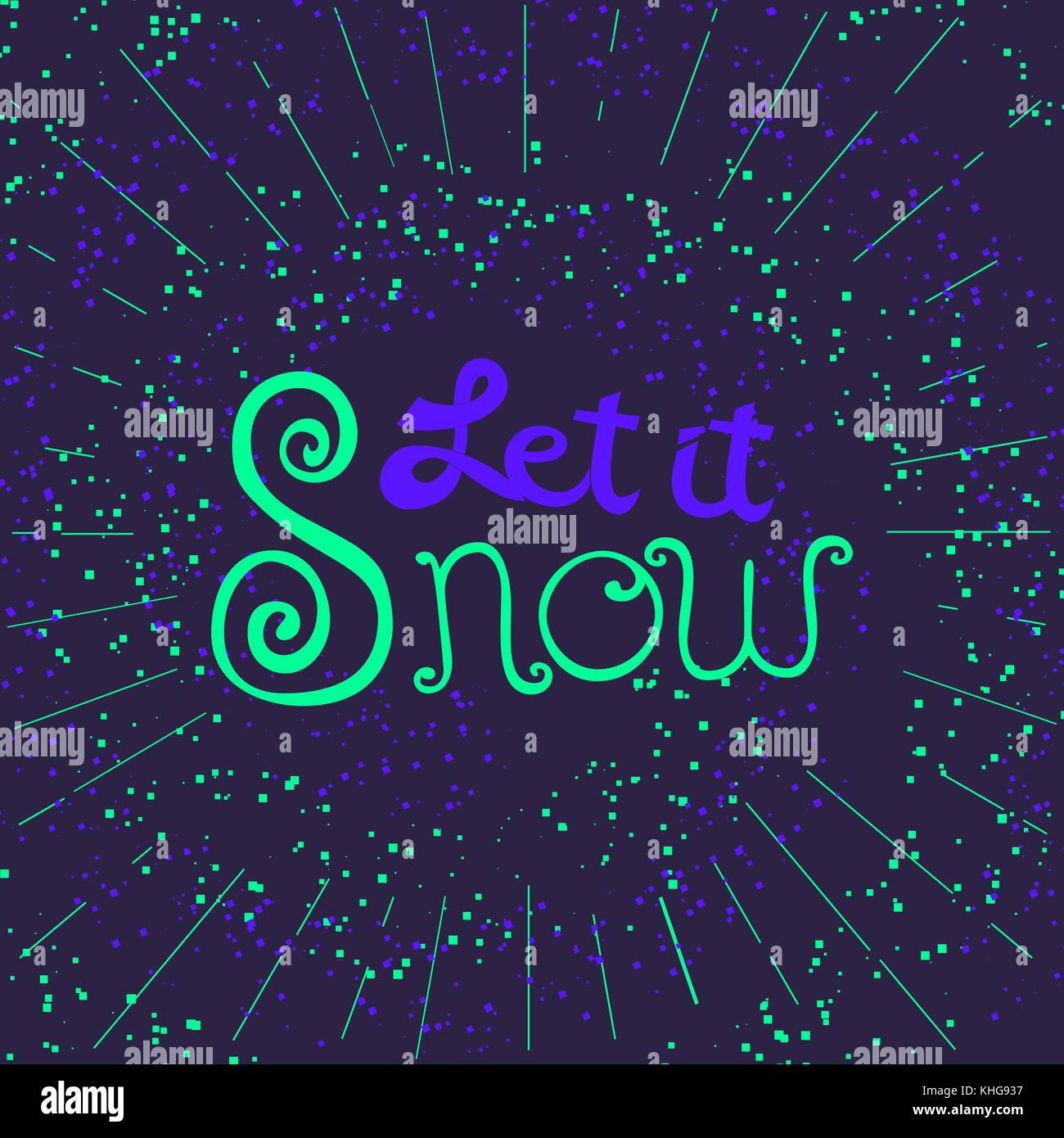 Let it snow poster Stock Vector Image & Art - Alamy