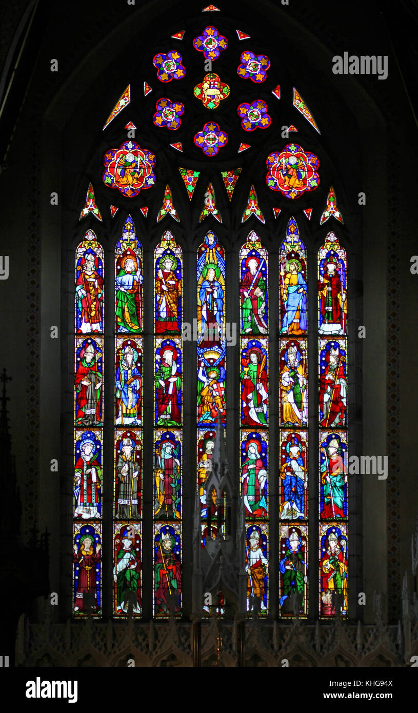 Stained lead glass window Stock Photo - Alamy