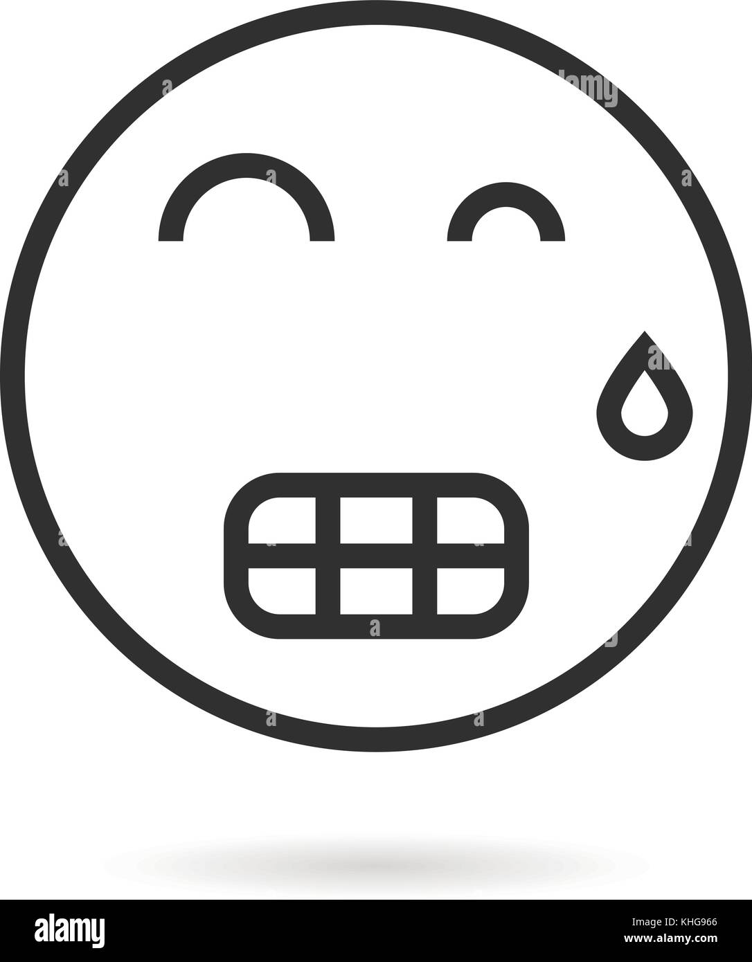 Tense face expression Stock Vector Images - Alamy