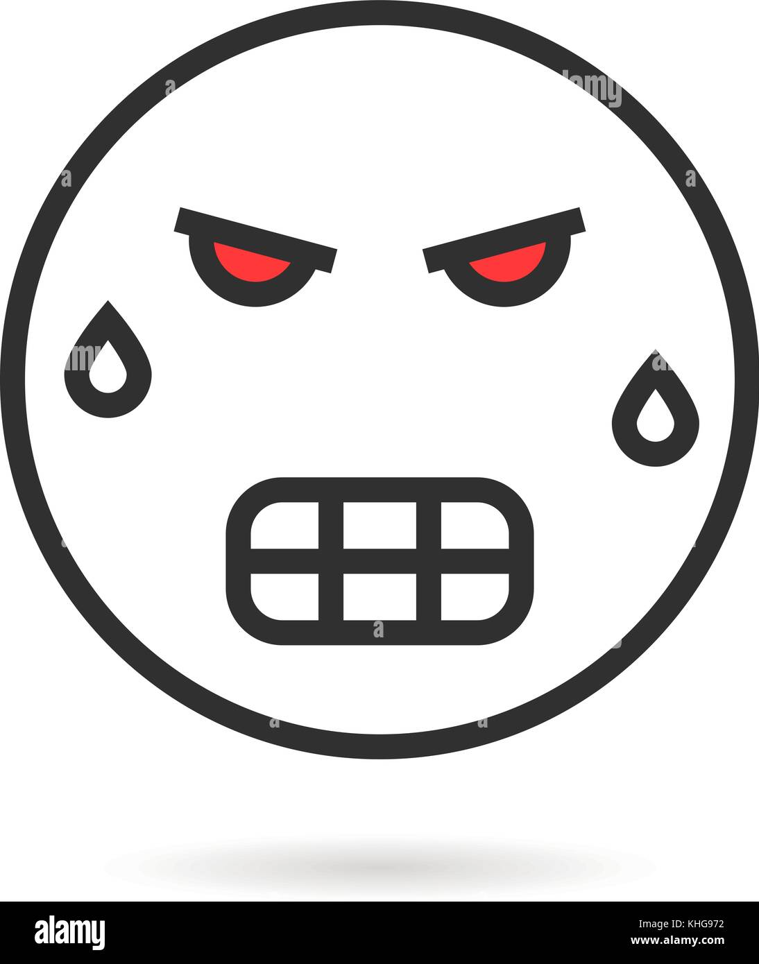 Devil emoji line icon Stock Vector Images - Alamy