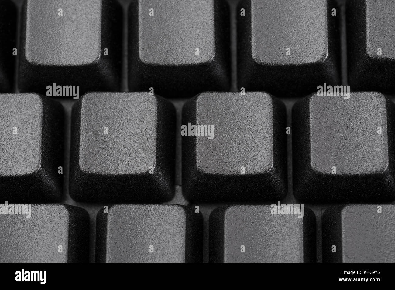 Black blanked Qwerty keyboard. For data input, email & data privacy ...