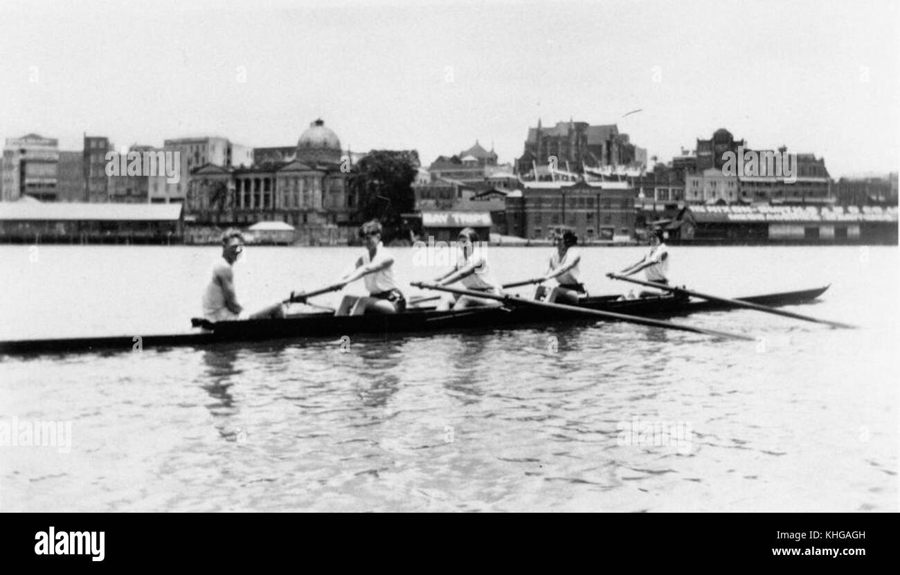 A photograph of members of the Brisbane Ladies Rowing Club taken around ...