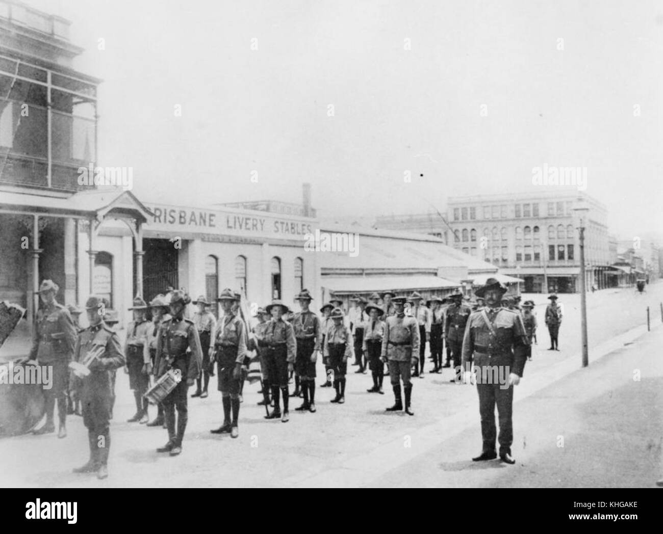 1 188527 Military assembly in Brisbane, 1911 Stock Photo - Alamy
