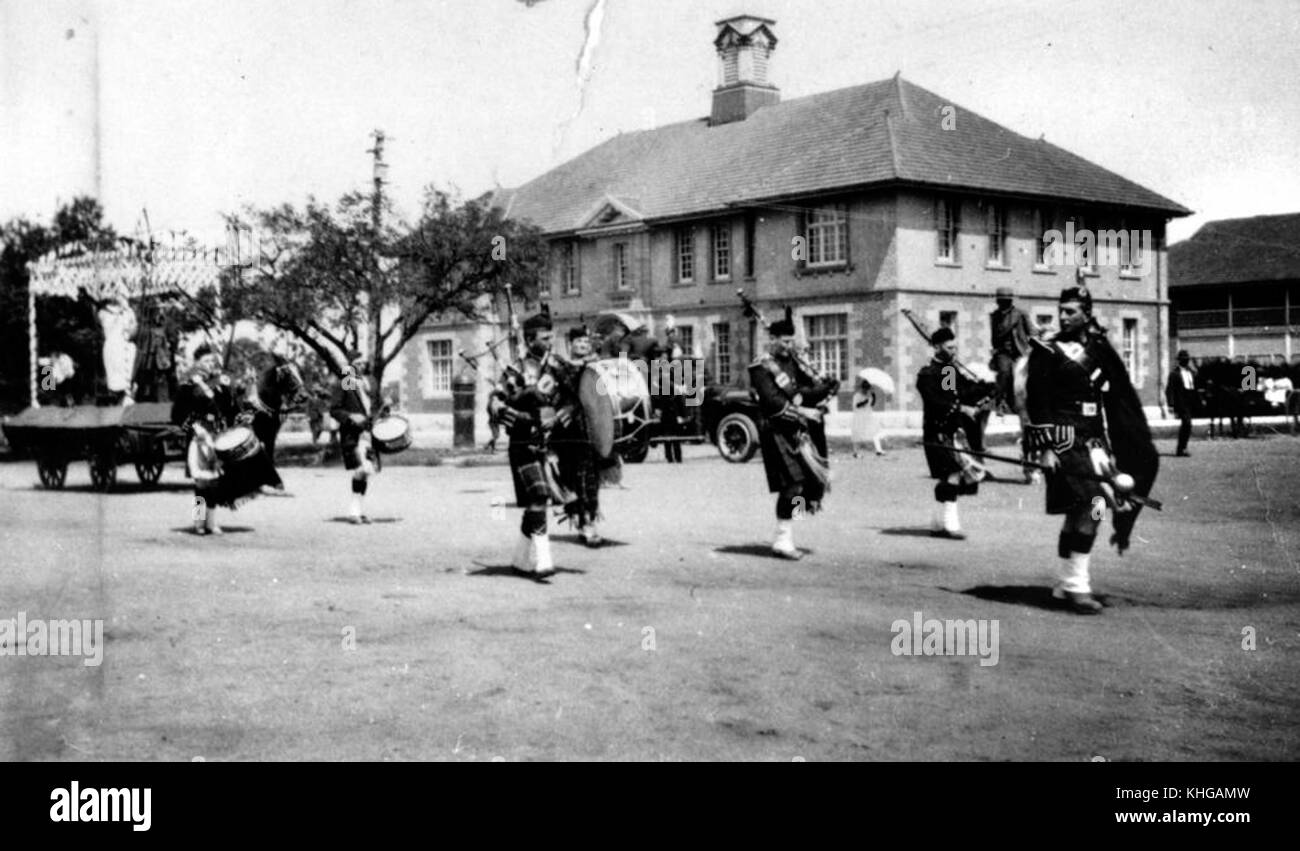 Bagpipes in marching band Black and White Stock Photos & Images - Alamy